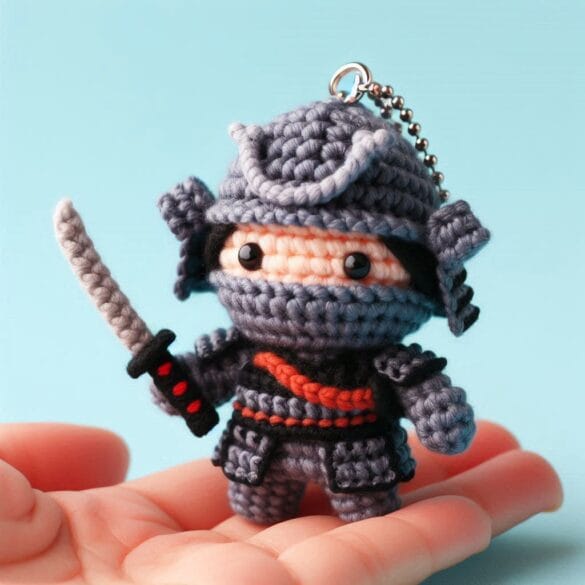 Amigurumi Samurai Keychain: Craft a Miniature Warrior