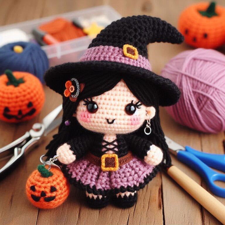 Amigurumi Witch Keychain