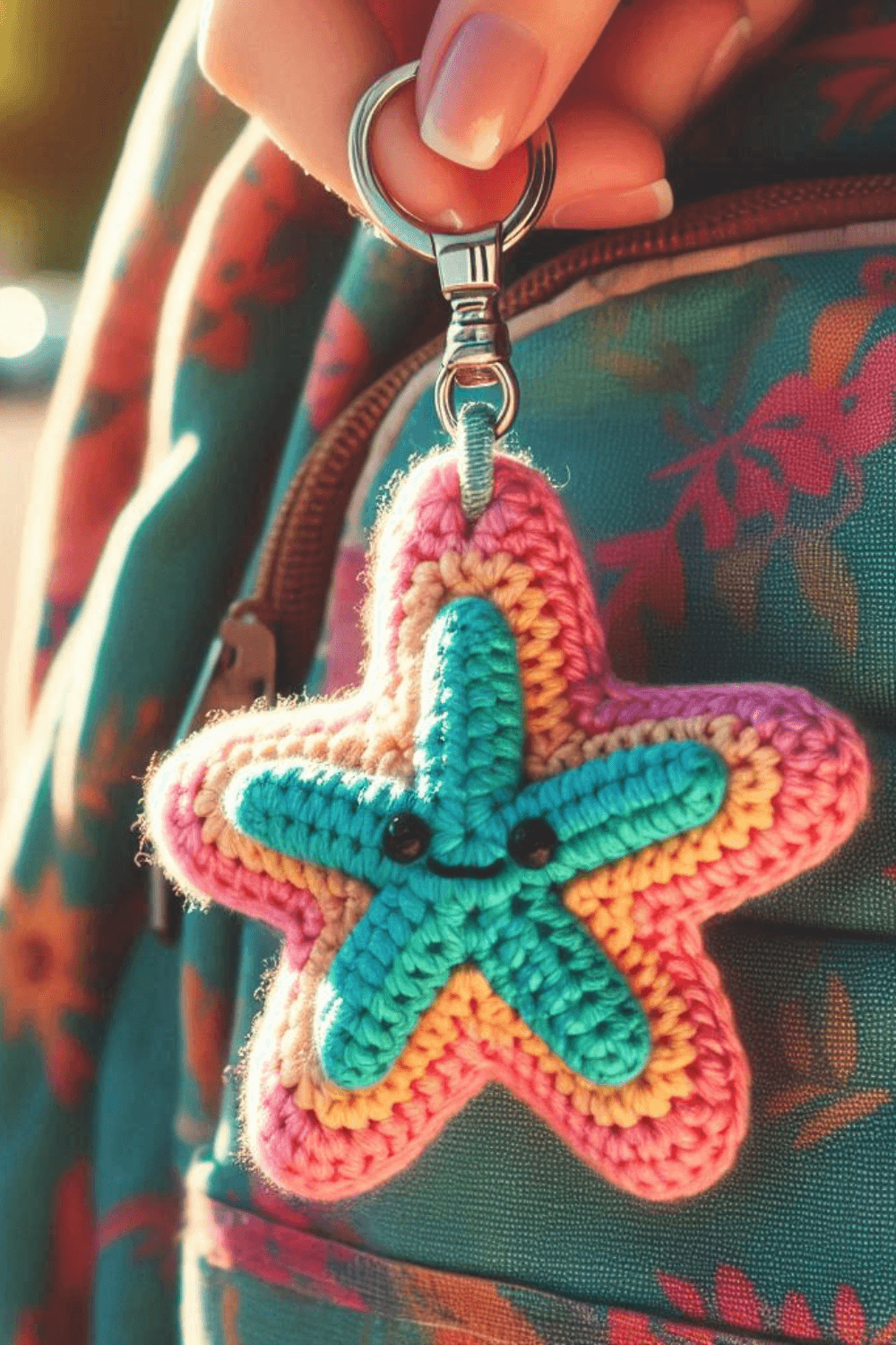 Crochet Starfish Keychain Pattern