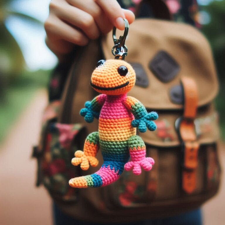 Gecko Crochet Keychain Pattern