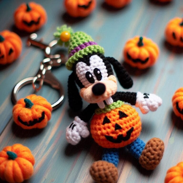 Halloween Crochet Goofy Keychain