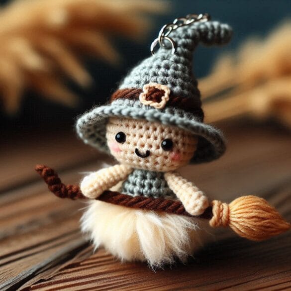 Simple Amigurumi Witch Keychain