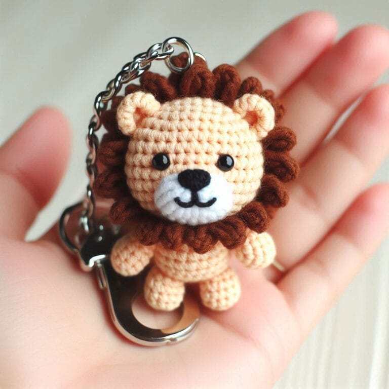 Crochet Amigurumi Lion Keychain Pattern