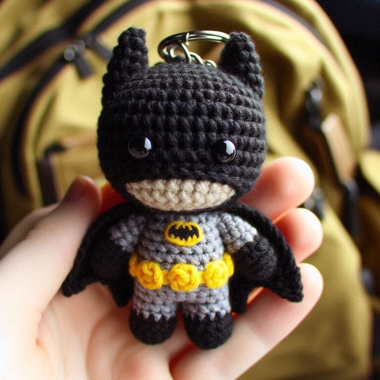 Crochet Dark Knight Keychain