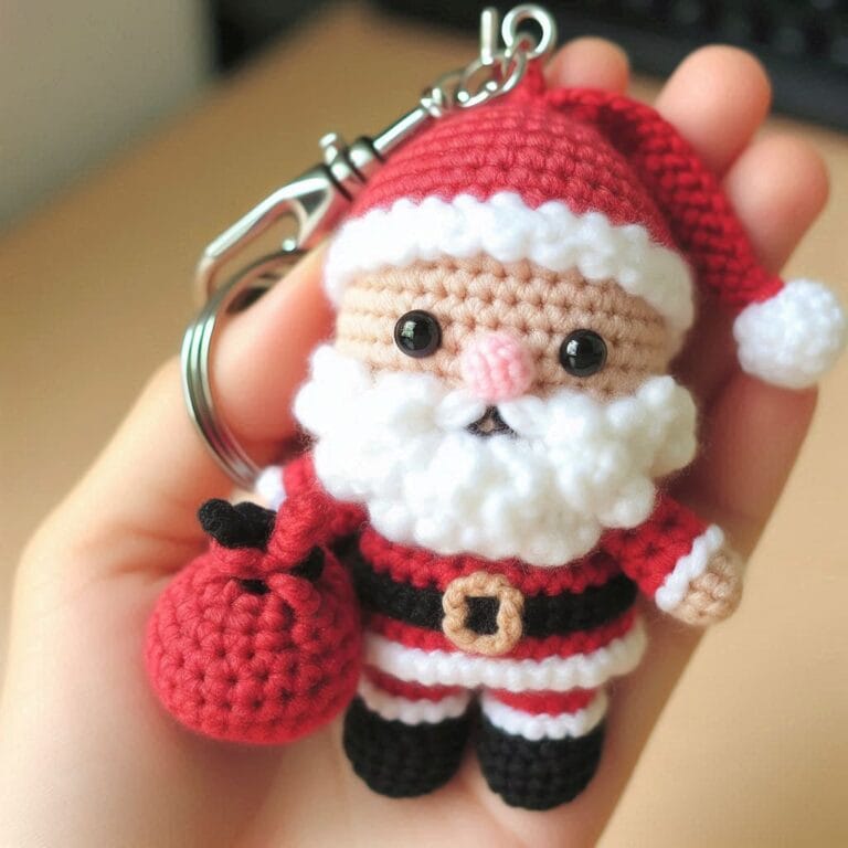 Crochet Santa Claus Keychain Pattern