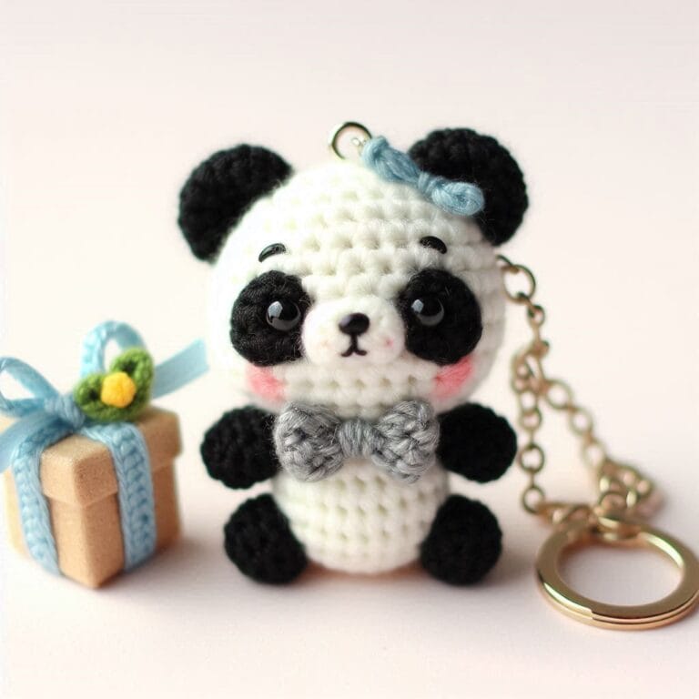 Panda Amigurumi Keychain Crochet