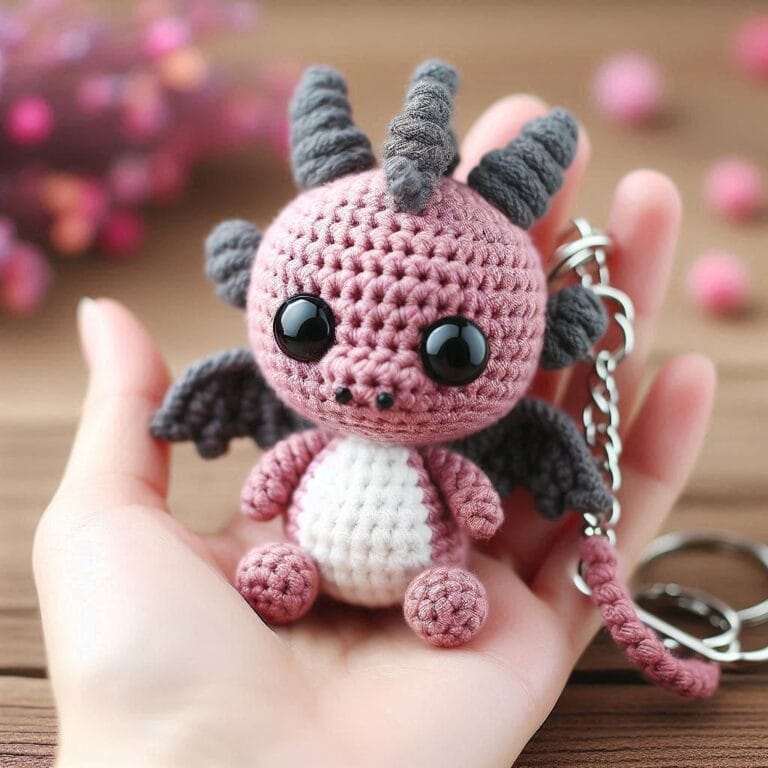 Small Dragon Amigurumi Keychain Crochet