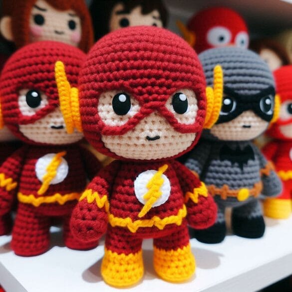 Crochet The Flash Superhero amigurumi