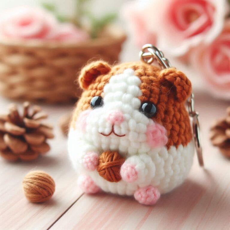 Crochet Amigurumi Hamster Keychain Pattern