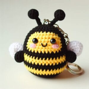 Crochet Bee Keychain Pattern