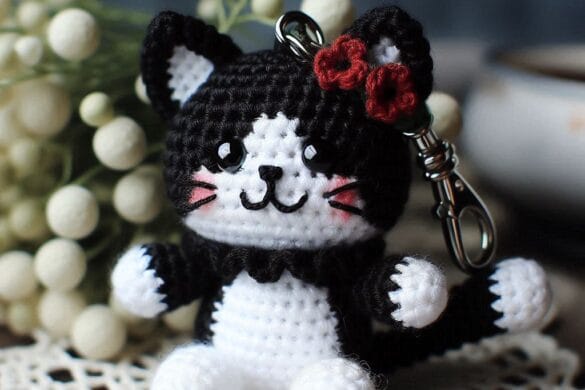 Crochet Snowman Keychain Pattern