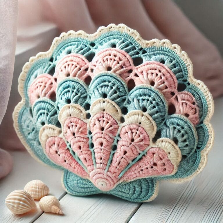 Crochet Seashell Pillow: A Coastal Décor Delight