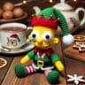 Festive Bart Simpson Christmas Elf Amigurumi - Old Library