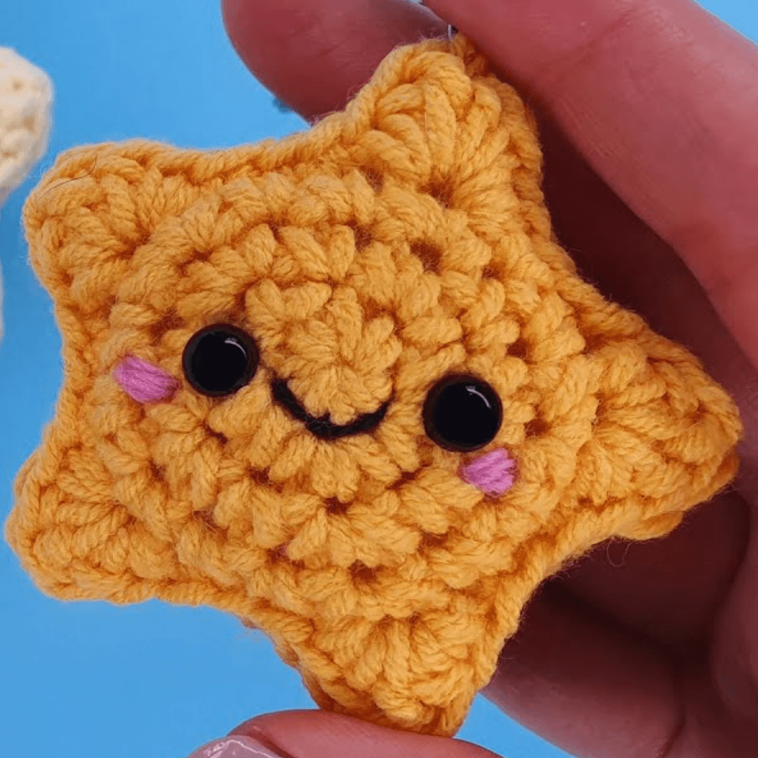 Crochet Amigurumi Star Keychain - Old Library