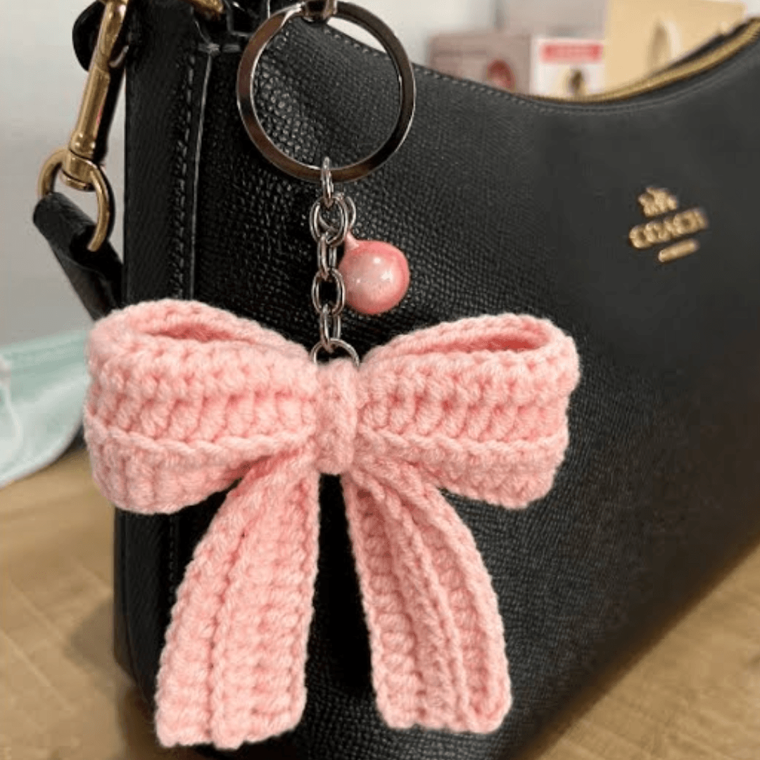 How to Crochet a Bow Keychain - Old Library