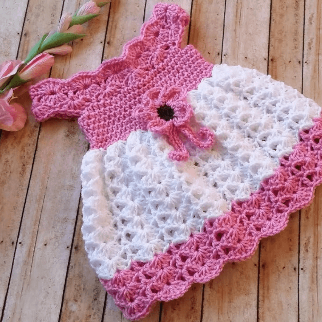 Crochet Baby Dress Tutorial - Old Library