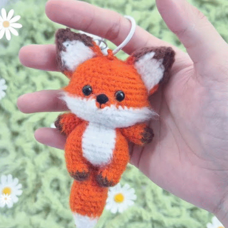 How to Crochet Amigurumi Fox Keychain - Old Library