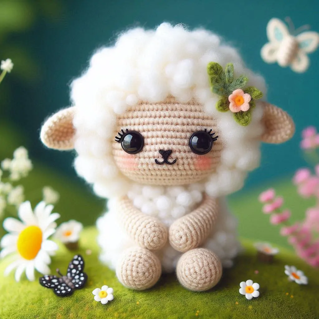 Adorable Crochet Lamb